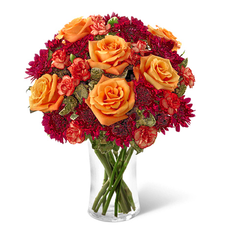 New FTD Autumn Treasures Vase Bouquet